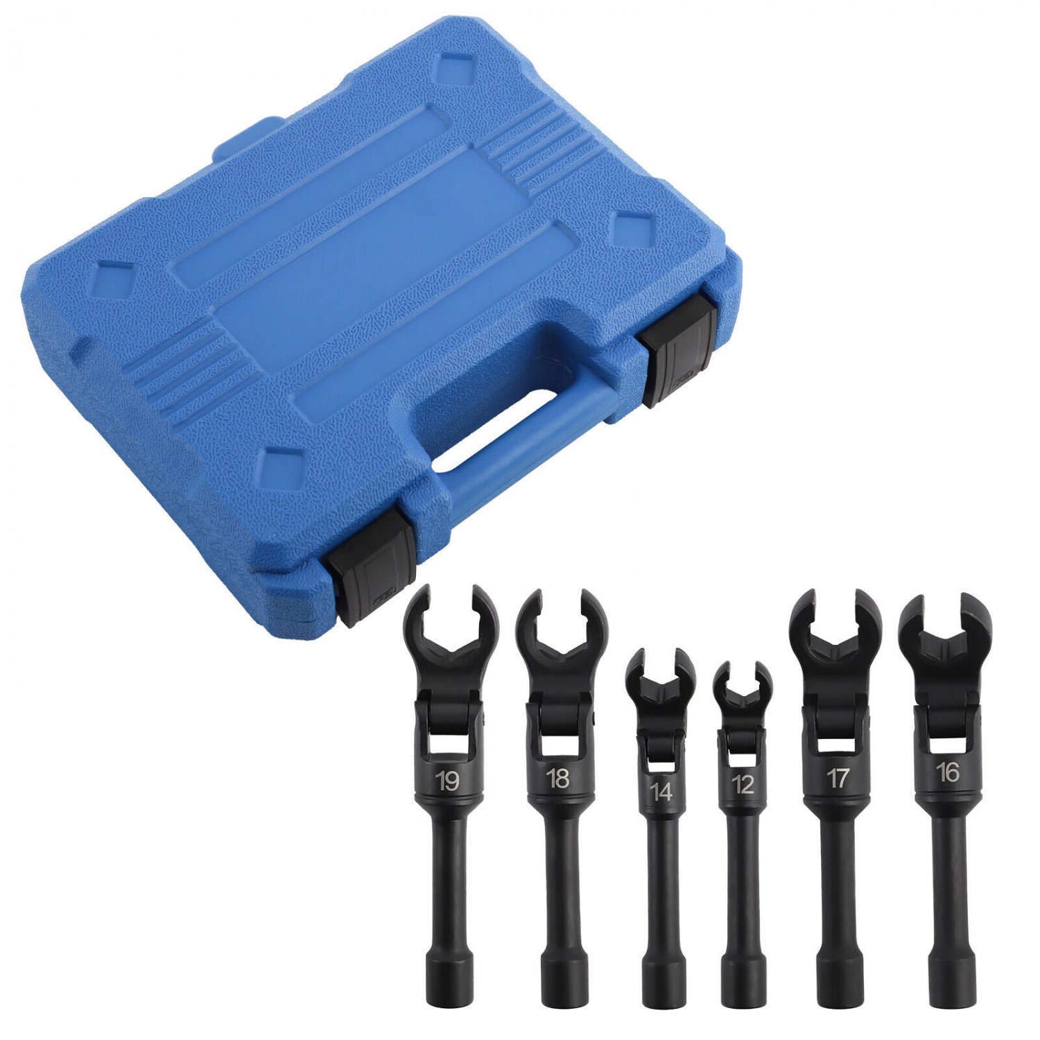 Long Flex Head Crows Foot Line Wrench Set 3/8" Drive Injector Fuel Line