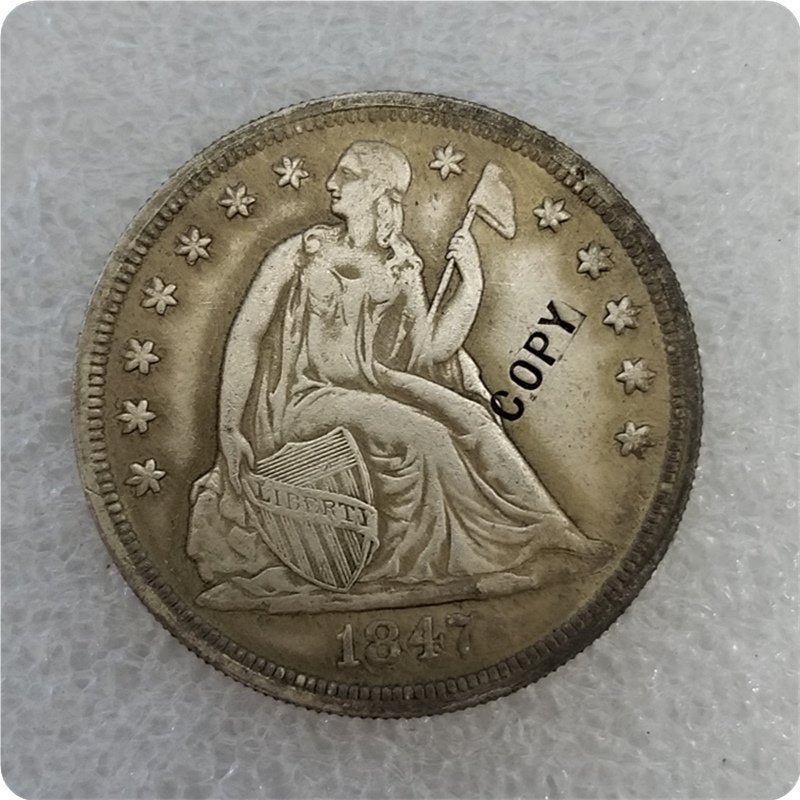 US 1847 Seated Liberty One Dollar Copy Coin For Collection