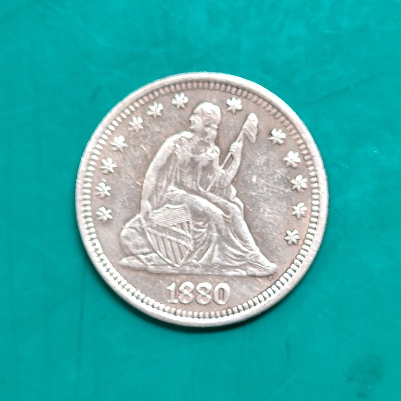 US Coin 1880 Seated Liberty Quarter Dollar Copy Coin