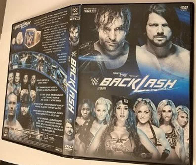 WWE Backlash 2016 DVD-R w/ Case Artwork