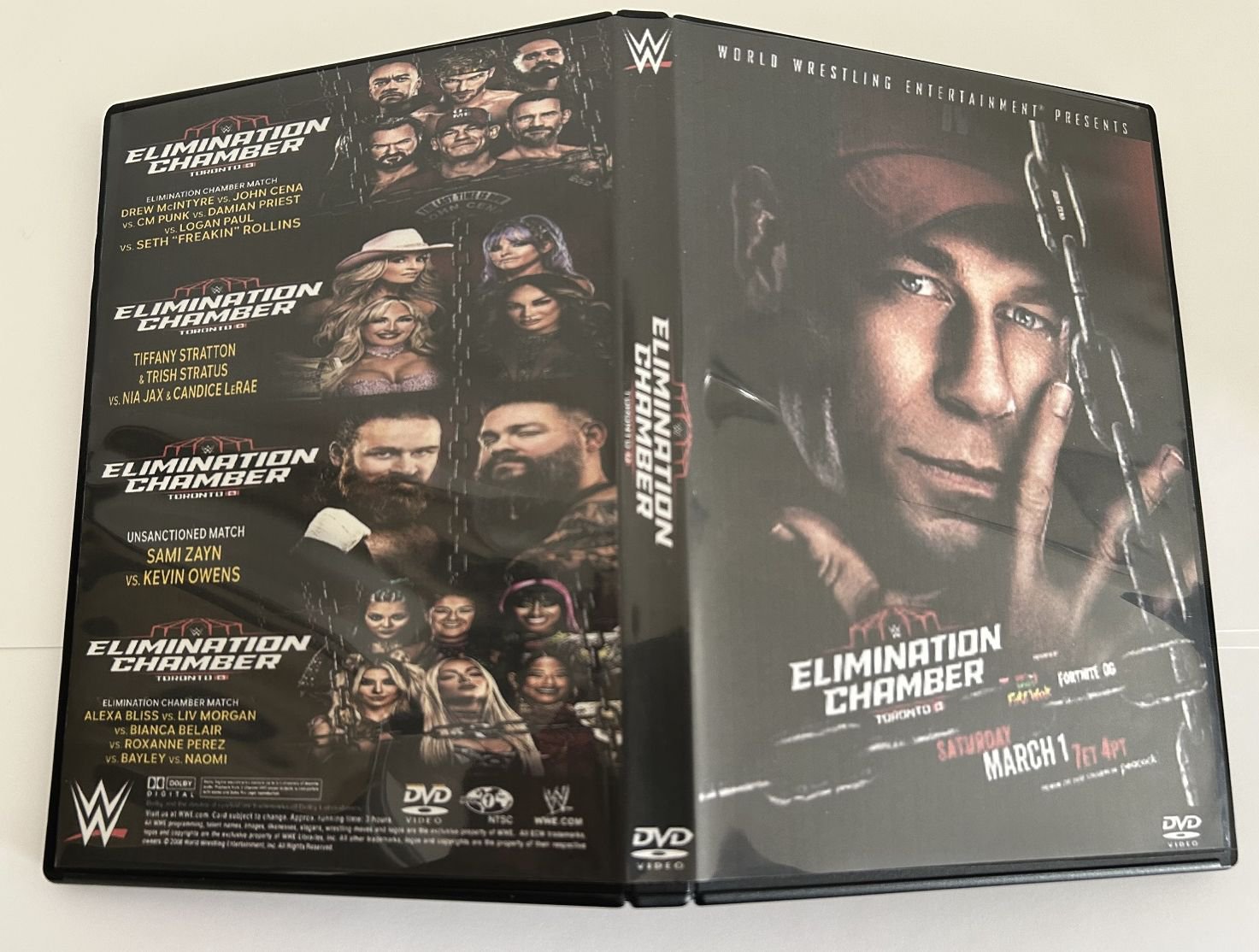 WWE ELIMINATION CHAMBER 2025 DVD-R w/ Case Artwork