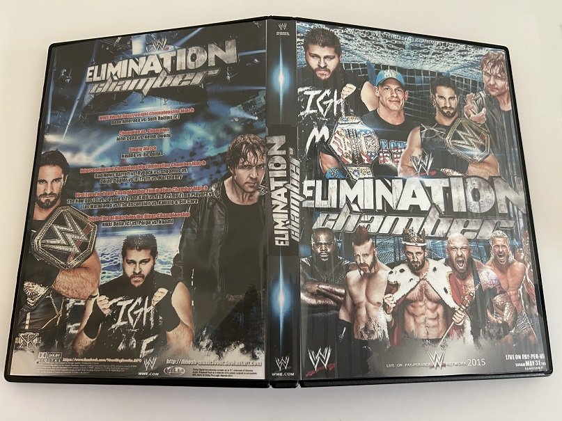 WWE ELIMINATION CHAMBER 2015 DVD-R w/ Case Artwork