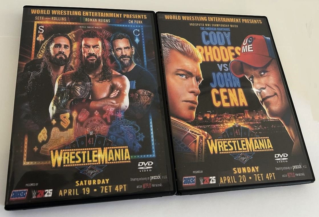 WWE WrestleMania 41 DVD-R w/ Case Artwork [Night 1 & 2]