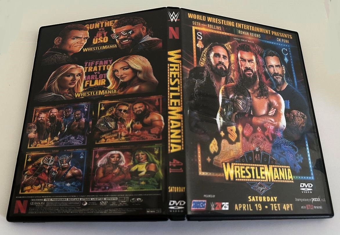 WWE WrestleMania 41 DVD-R w/ Case Artwork [Night 1 & 2]