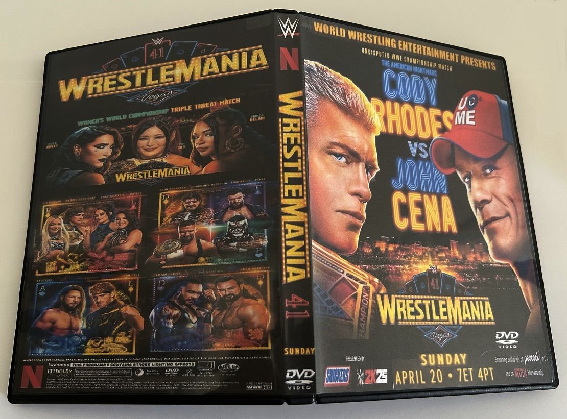 WWE WrestleMania 41 DVD-R w/ Case Artwork [Night 1 & 2]