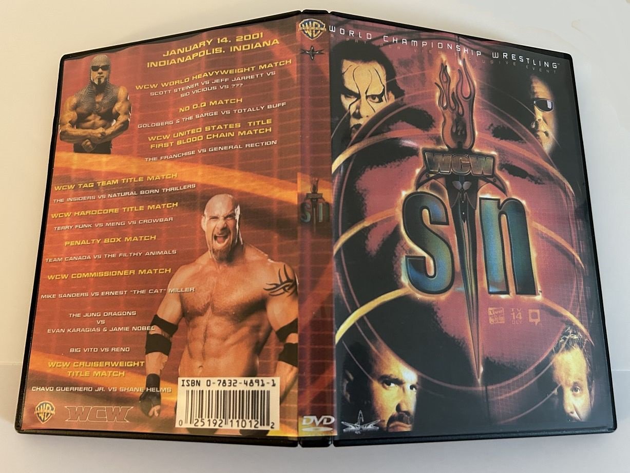 WCW SIN 2001 DVD-R w/ Countdown Show