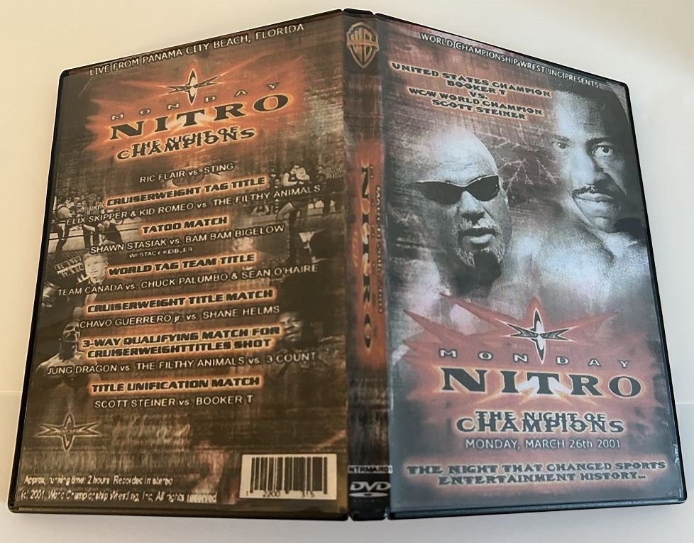 WCW NITRO : THE NIGHT OF CHAMPIONS 2001 DVD-R w/ Case Artwork