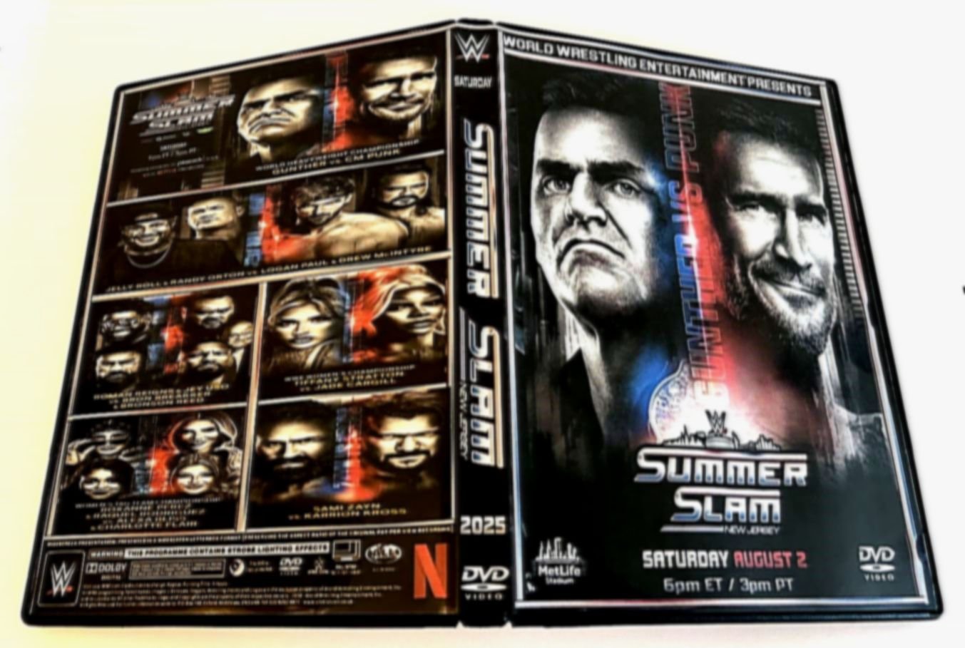 WWE SUMMERSLAM 2025 DVD-R w/ Case Artwork [Night 1 & 2]