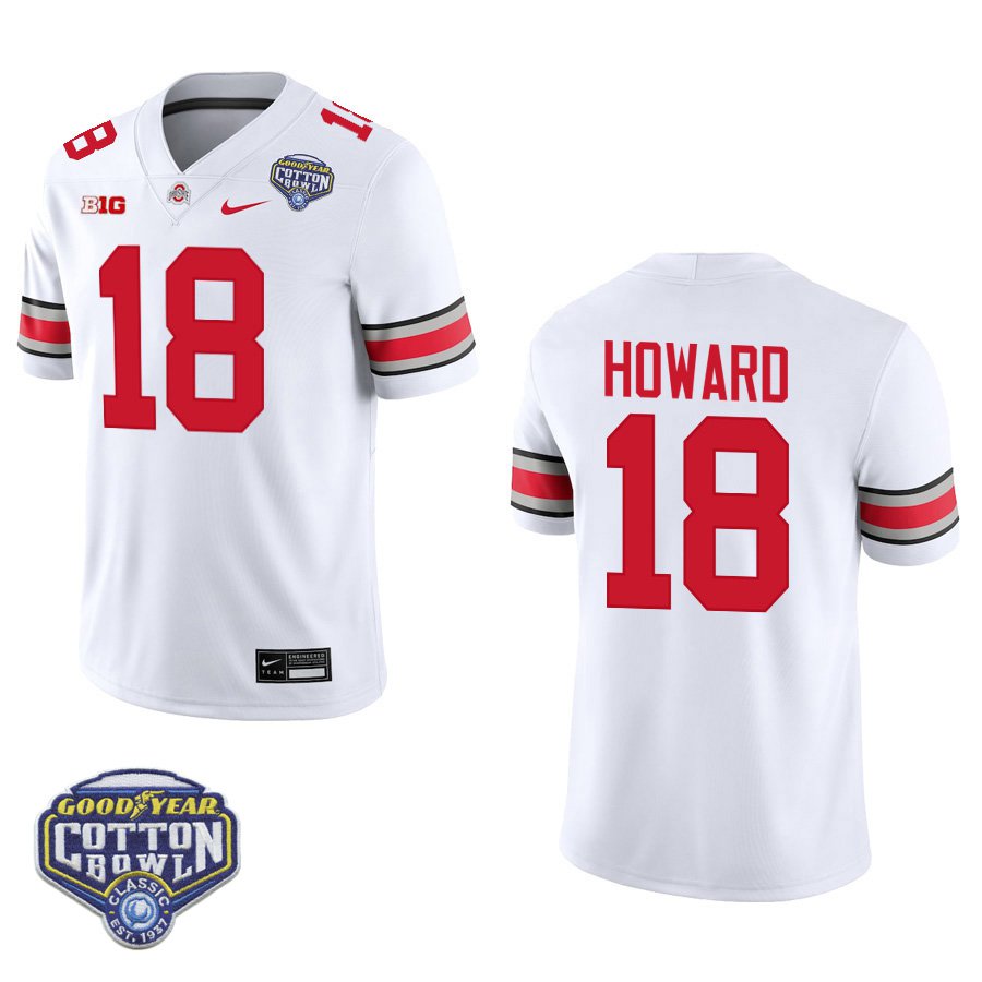 Men's & Youth Ohio State Buckeyes #18 Will Howard White Stitched Jersey ...