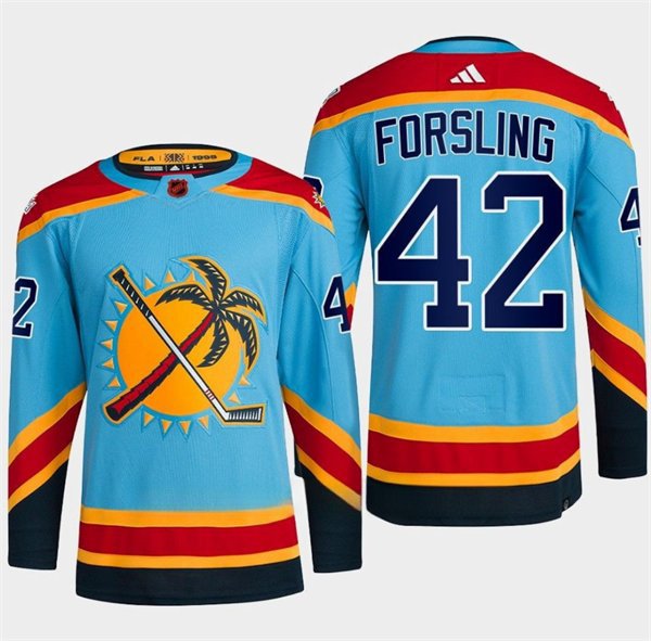 Florida Panthers #42 Gustav Forsling Blue 2022-23 Reverse Retro ...