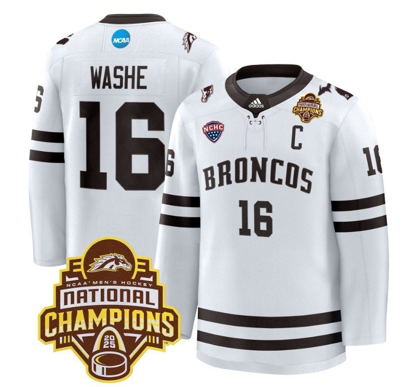 Tim Washe #16 Western Michigan Broncos 2025 National Champions Patch ...