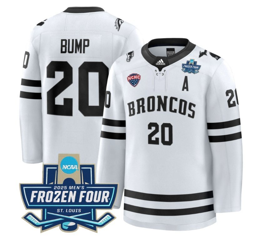 Alex Bump #20 Western Michigan Broncos 2025 Frozen Four Patch Stitched ...