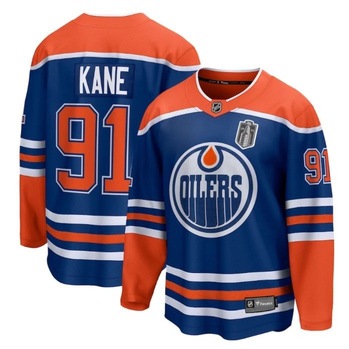Evander Kane 91 Edmonton Oilers 2025 Stanley Cup Final Home Breakaway Royal