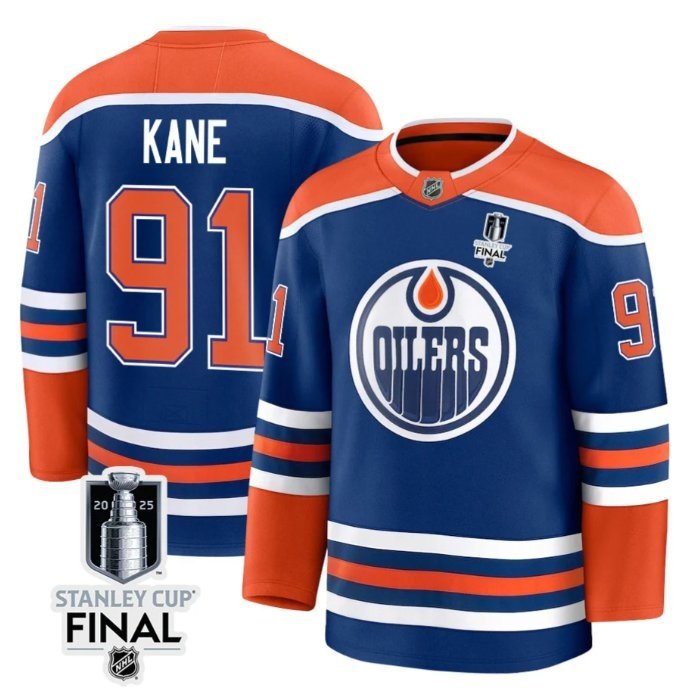 Evander Kane 91 Edmonton Oilers 2025 STANLEY CUP Final Patch Home Royal