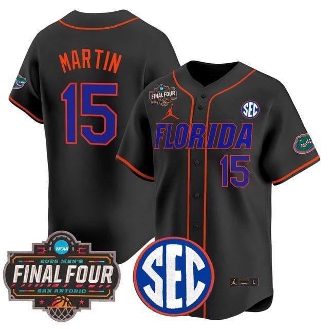 Alijah Martin #15 Florida Gators 2025 Final Four Patch Vapor - Black