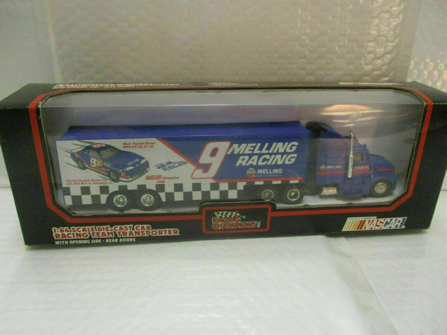 Racing Champions Melling Racing #9 NASCAR 1:64 Team Transporter 1991