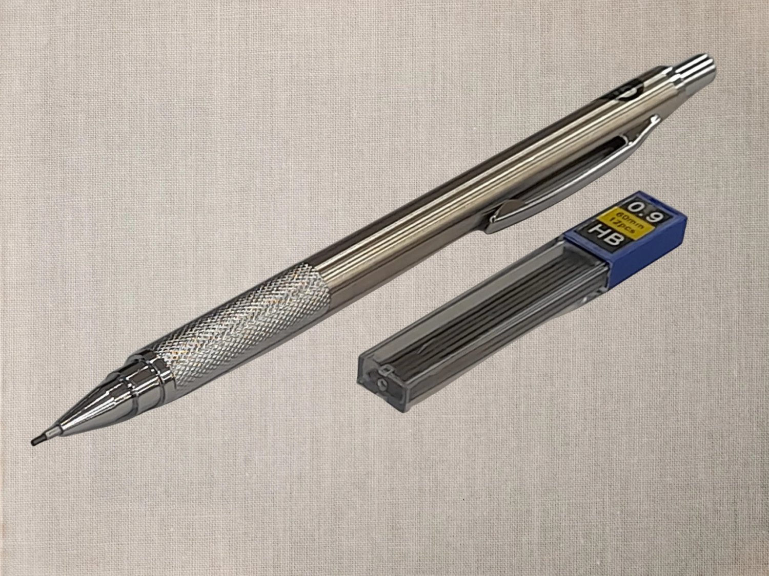 All Metal Short Automatic Mechanical Pencil with filling 12 Pcs 0.9/mm