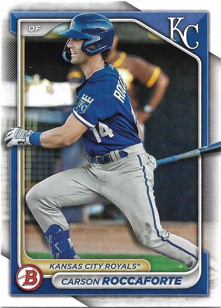 Carson Roccaforte 2024 Bowman #BP-33 Kansas City Royals Baseball Card