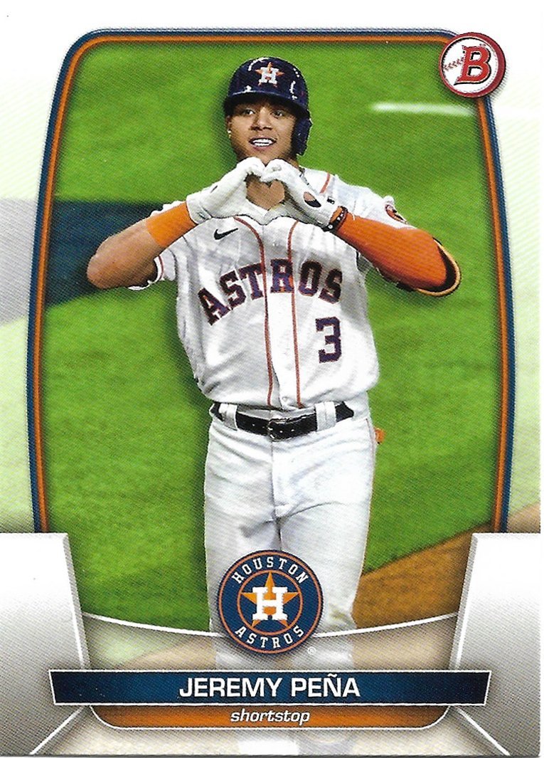 Jeremy Pena 2023 Bowman #77 Houston Astros Baseball Card