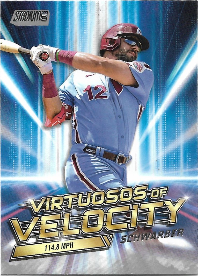 Kyle Schwarber 2023 Stadium Club Virtuosos of Velocity #VV-15 ...