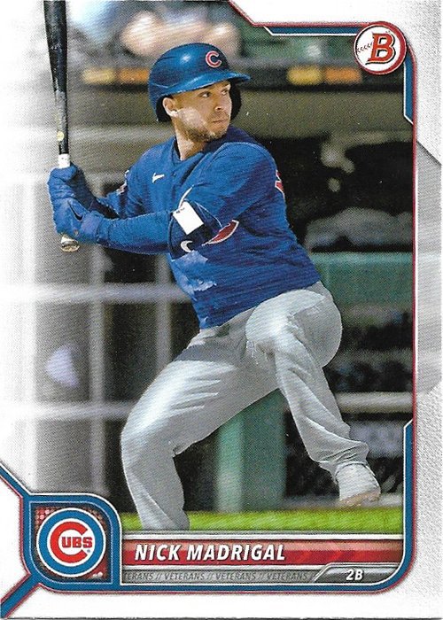 Nick Madrigal 2022 Bowman #55 Chicago Cubs Baseball Card
