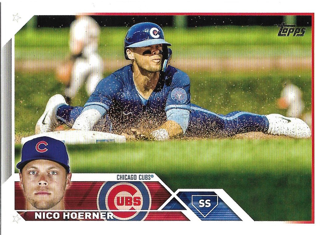 Nico Hoerner 2023 Topps #485 Chicago Cubs Baseball Card