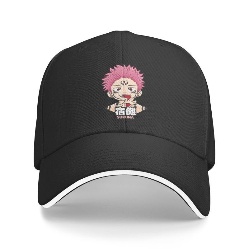 Anime Ryomen Sukuna Chibi Kanji Baseball Cap Men's Manga Jujutsu Kaisen ...