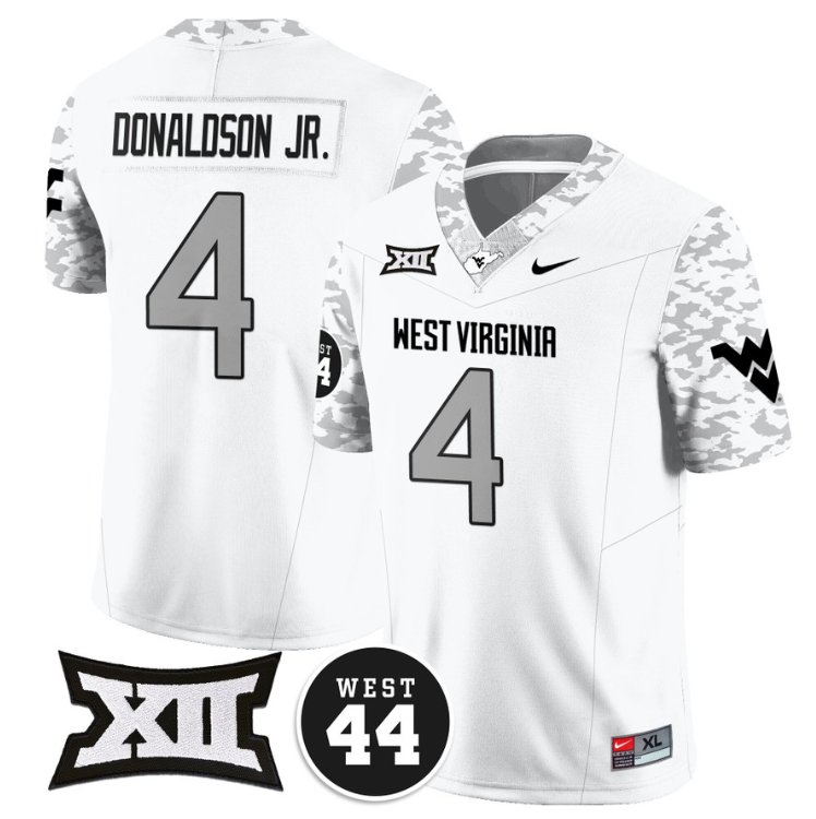 CJ Donaldson Jr Jersey #4 West Virginia Mountaineers 2024 Vapor Limited ...