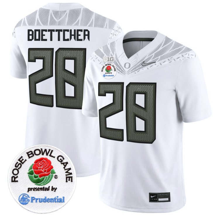 Bryce Boettcher Jersey #28 Oregon Ducks Rose Bowl Patch Vapor Limited ...