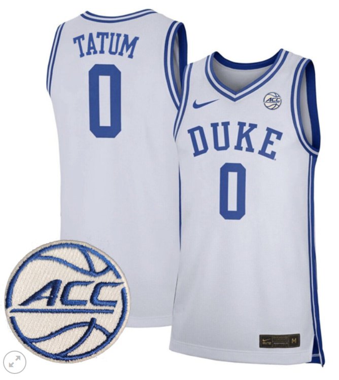 Jayson Tatum Jersey #0 Duke Blue Devils College Basketball Stiched White
