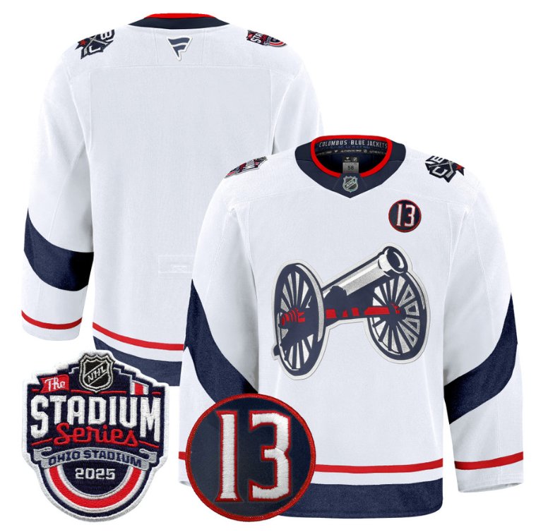 Team Jersey Columbus Blue Jackets 2025 Stadium Series #13 Johnny Patch ...