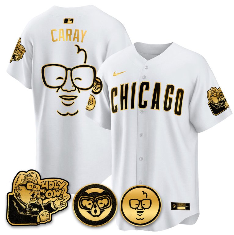 Harry Caray Jersey Chicago Cubs Harry Caray Holy Cow Patch Premier ...