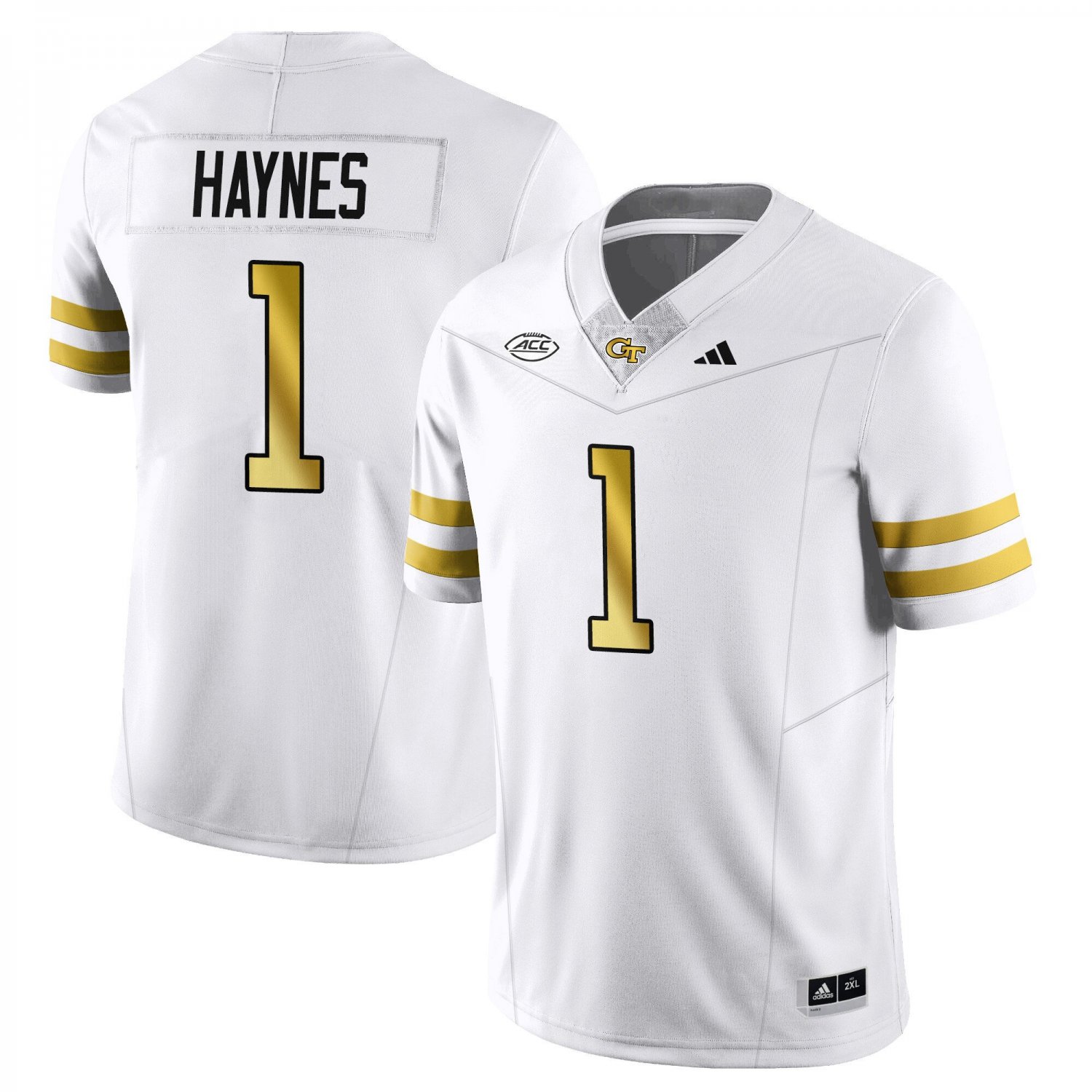 Jamal Haynes Jersey #1 Georgia Tech Football 2025 Limited Stitched White