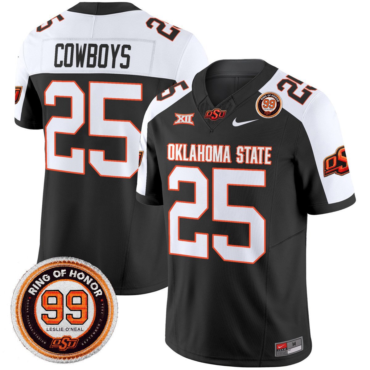 Cowboys Jersey #25 Oklahoma State Cowboys 2025 Leslie O'neal Patch ...