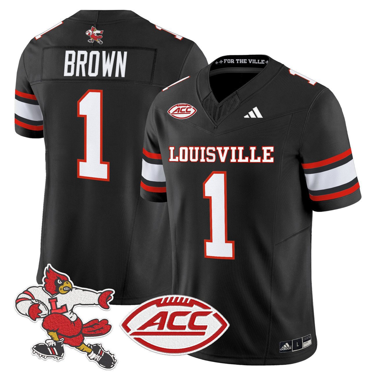 Isaac Brown Jersey #1 Louisville Cardinals 2025 Vapor Stitched 1980 ...