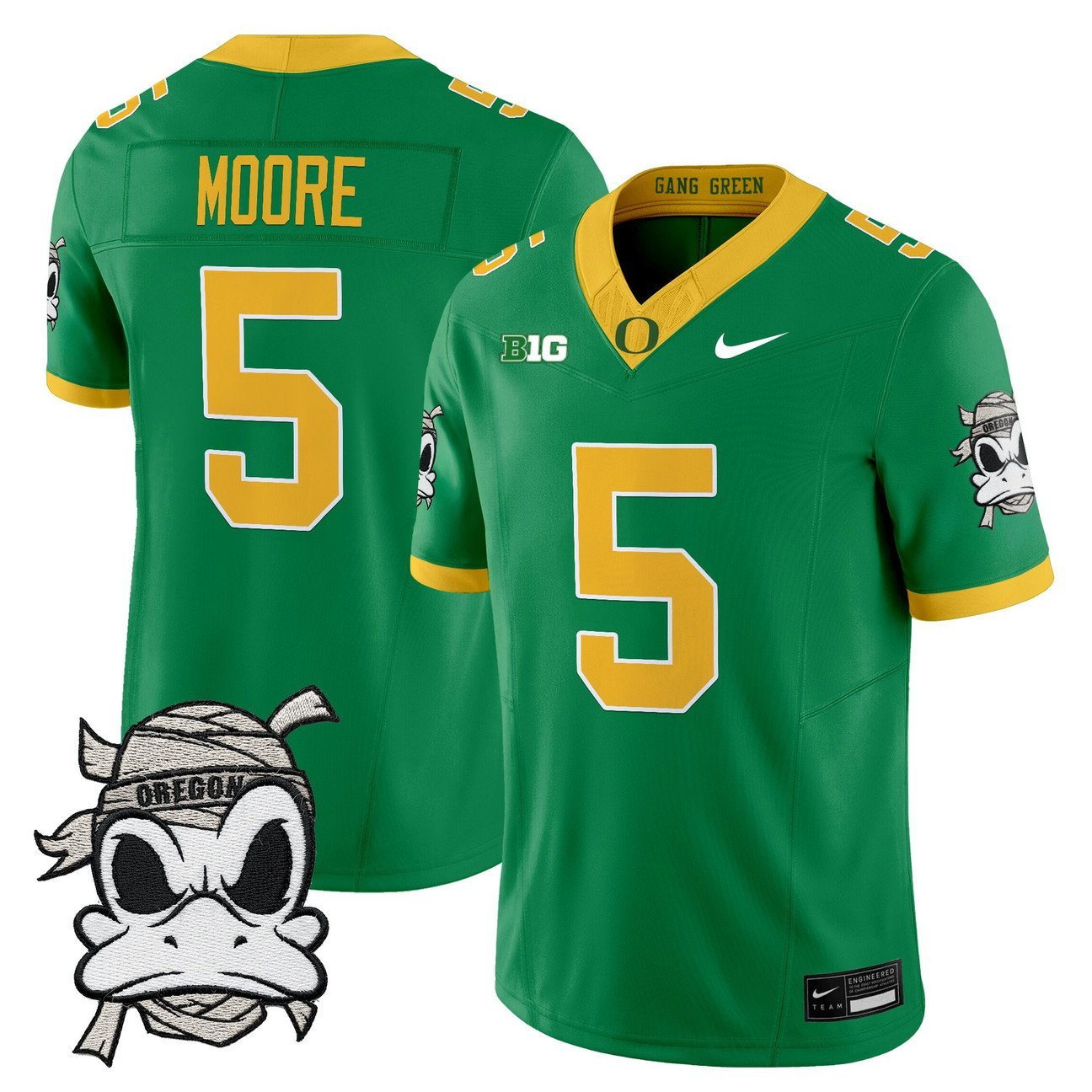 Dante Moore Jersey #5 Oregon Ducks 2025 Mummy Duck Vapor Stitched Green
