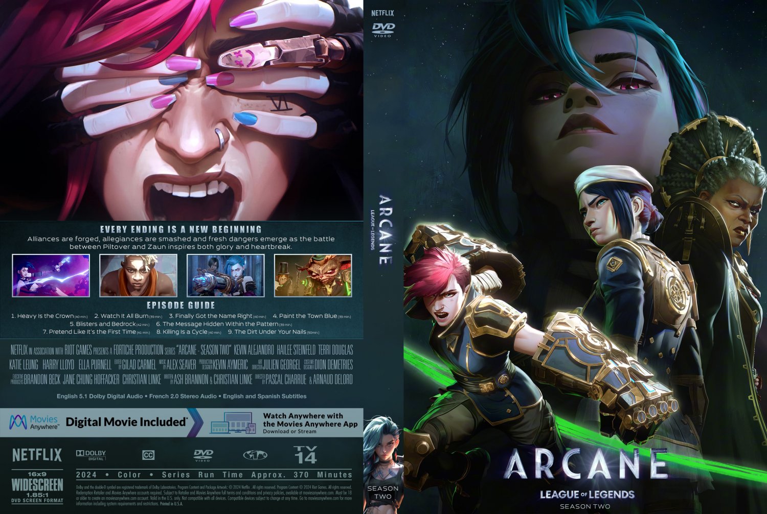 Arcane League of Legends Season 2 DVD ***3 Disc Set***