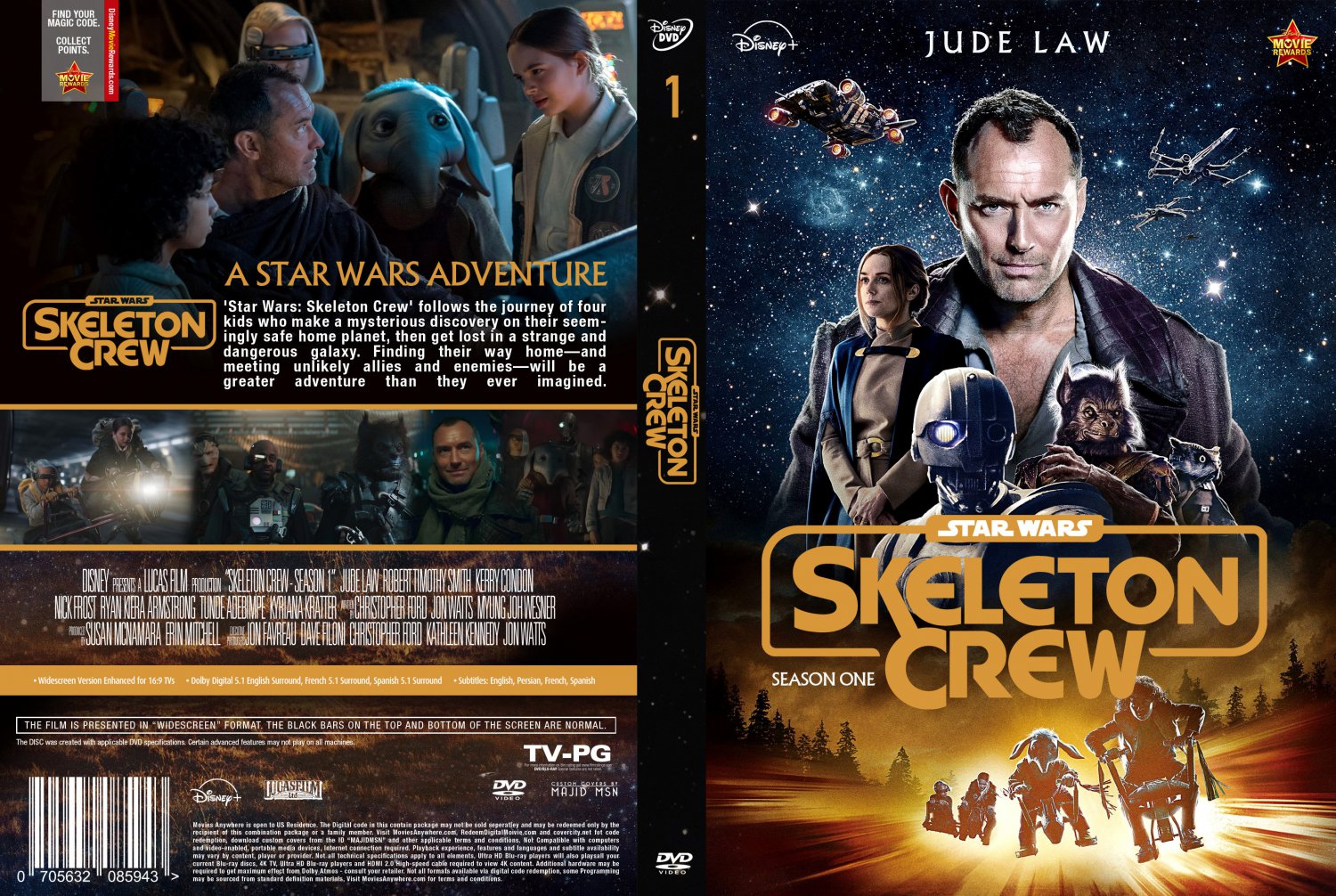 Star Wars Skeleton Crew Season 1 (2024) DVD ***2 Disc Set***