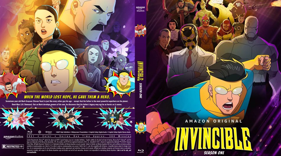 Invincible Season 1, 2, 3 Blu-ray ***9 DISC SET***