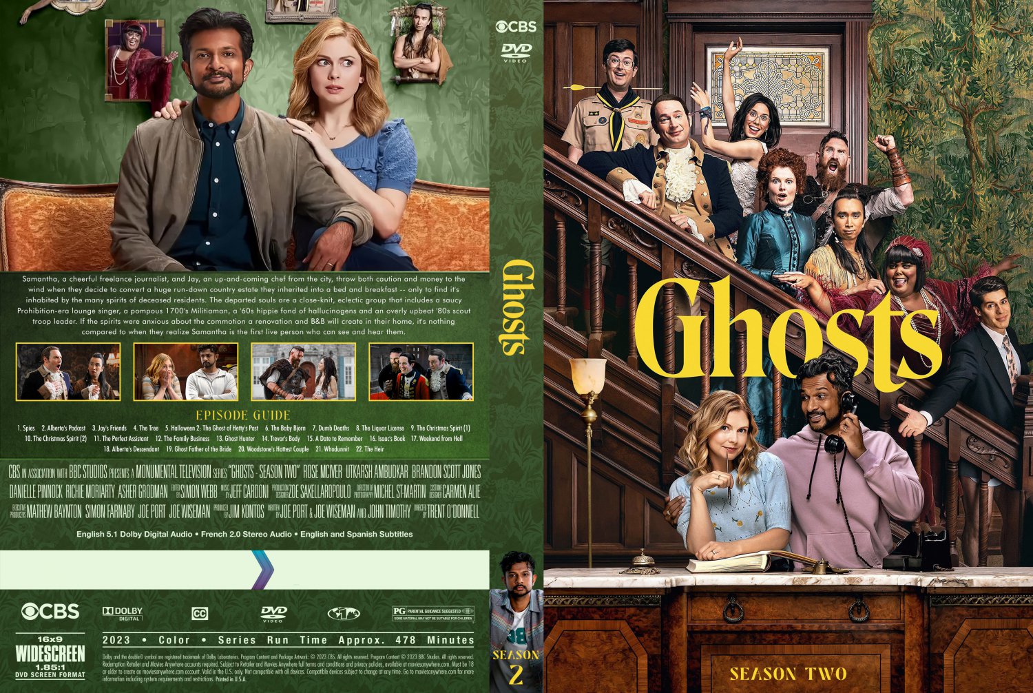 Ghosts Complete Season 2 DVD ***3 DISC SET***