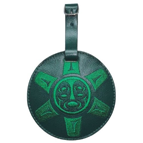Vancouver 2010 Olympic Aboriginal Leather Luggage Tag - Sun