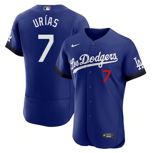Men's Los Angeles Dodgers #7 Julio Urias 2021 Royal City Connect Flex ...