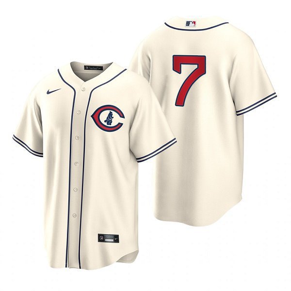 Chicago Cubs #7 Yan Gomes Cream Field of Dreams Stitched Baseball Jersey
