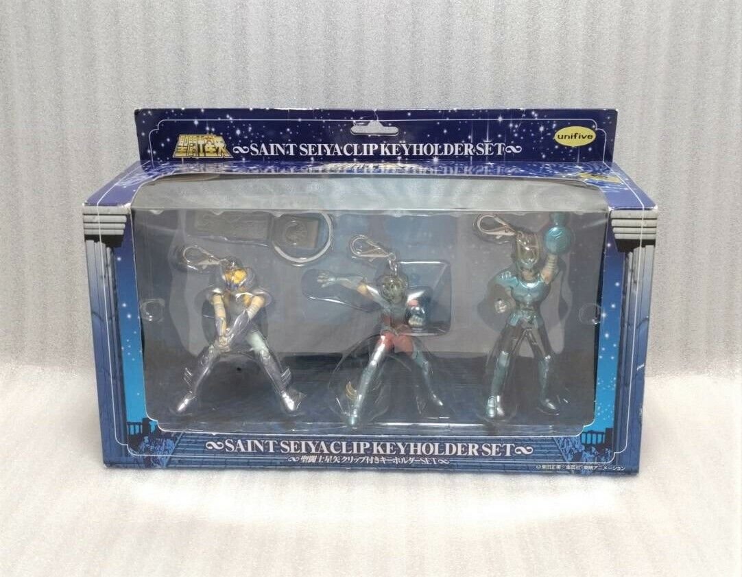 Saint Seiya Figure Clip Key Holder Set Seiya Shiryu Hyoga unifive Japan ...