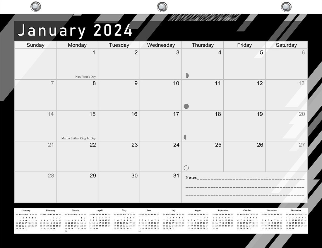 2023 - 2024 Academic Year 12 Months Student Calendar ／ Planner for 3 ...