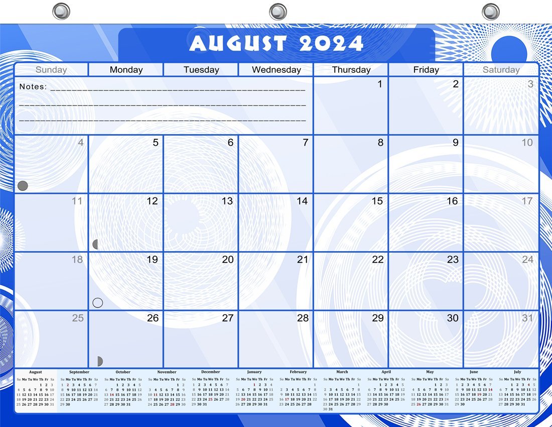 2024 - 2025 Academic Year 12 Months Student Calendar ／ Planner for 3 ...