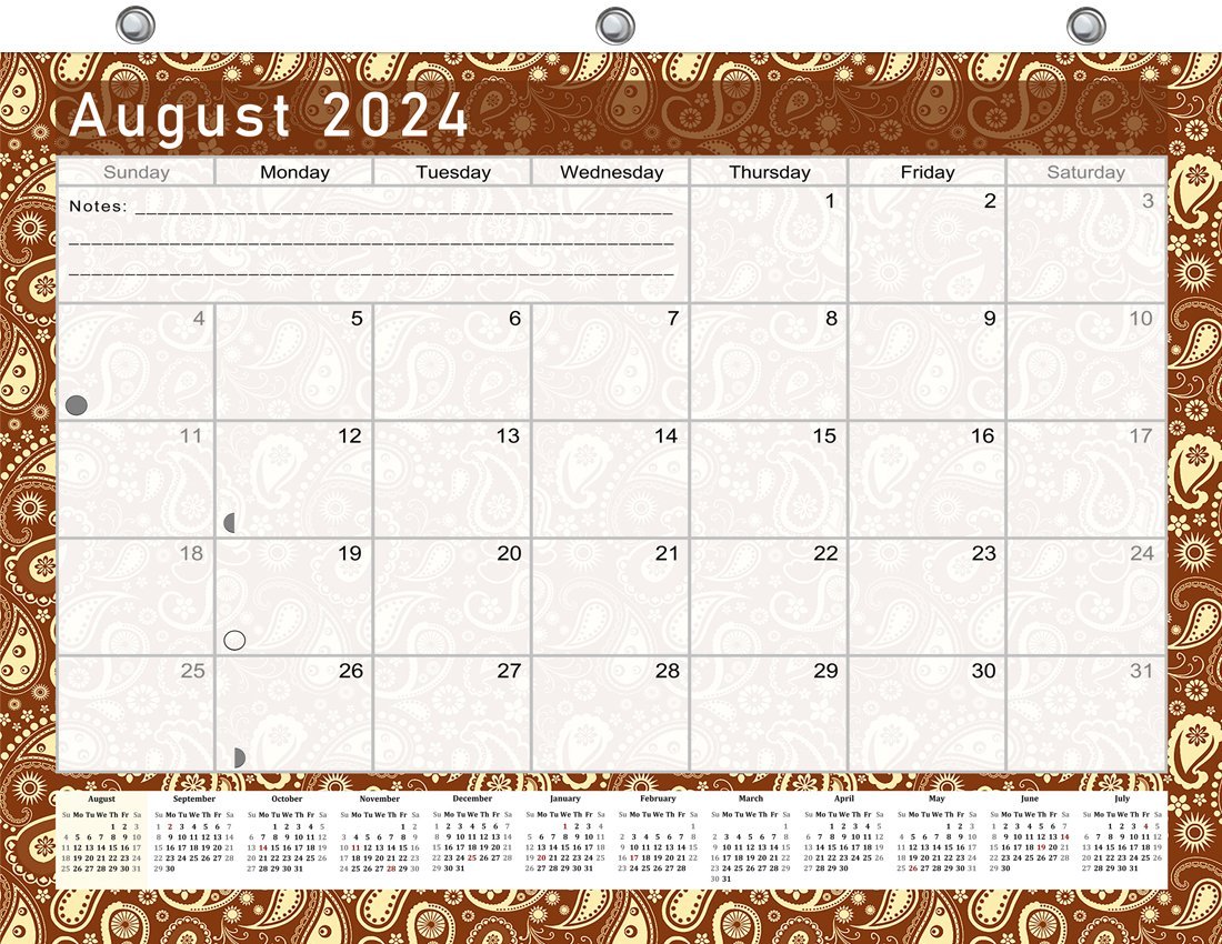 2024 - 2025 Academic Year 12 Months Student Calendar ／ Planner for 3 ...