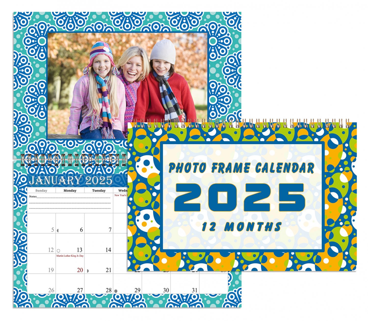 2025 Photo Frame Wall Spiral-bound Calendar - (Edition #015)
