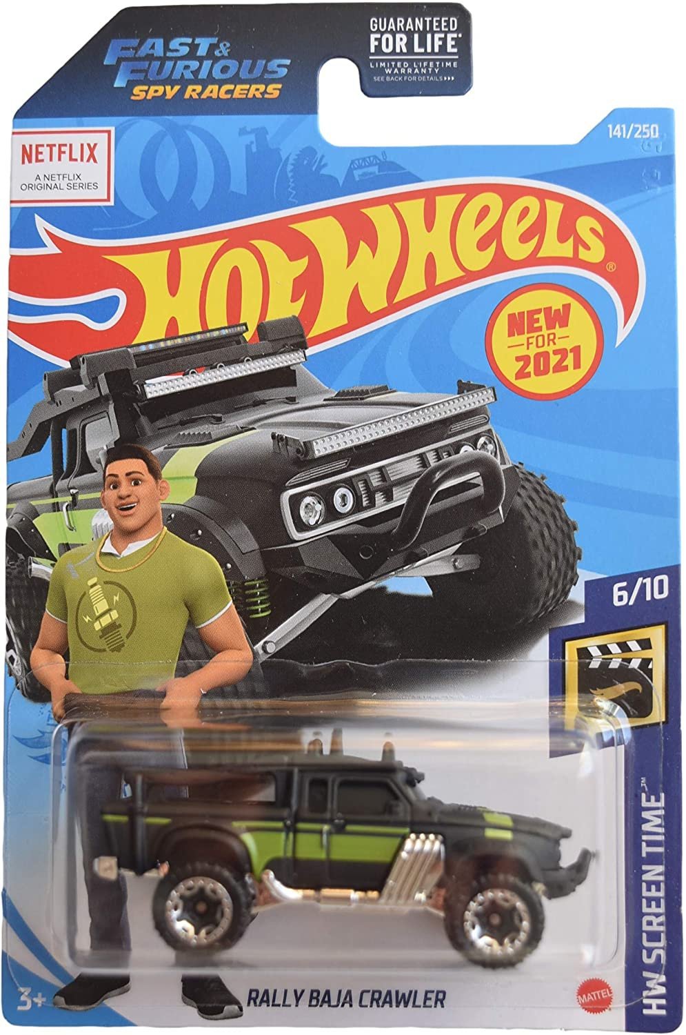 DieCast Hotwheels Rally Baja Crawler, Screen Time 6／10 [Black／Green ...