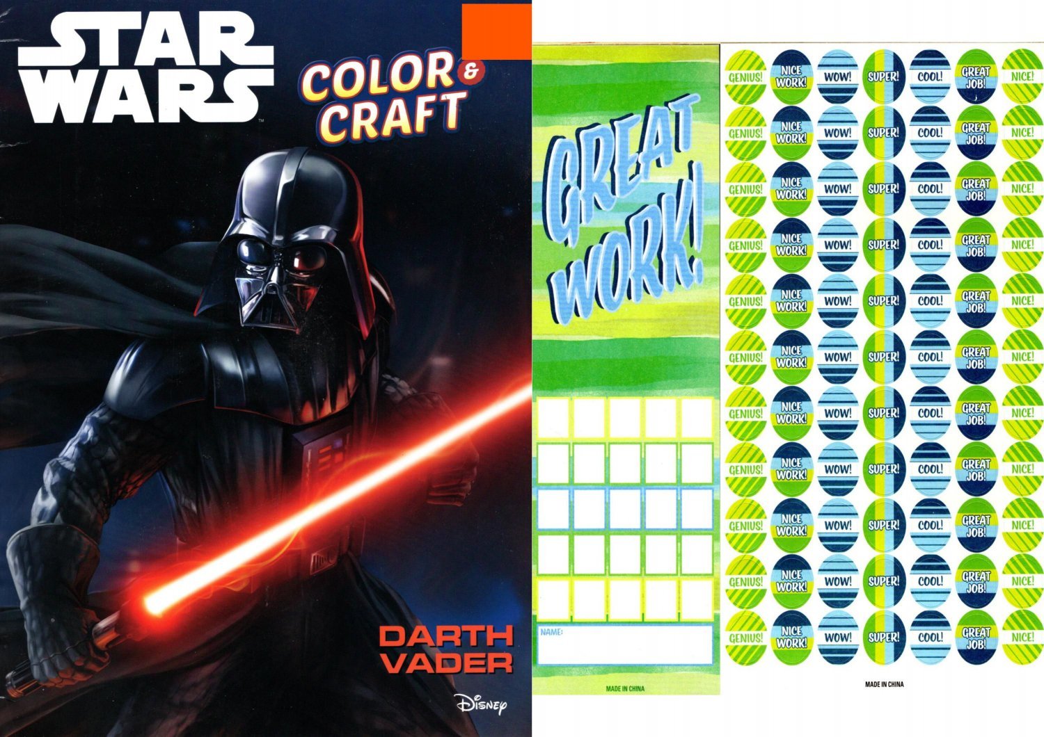 Star Wars - Coloring & Craft Book - Darth Vader + Award Stickers and Charts